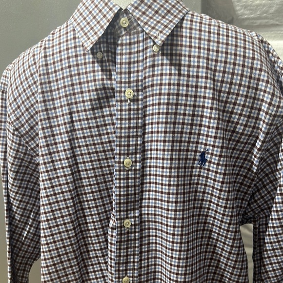 Ralph Lauren | Shirts | Polo Ralph Lauren Mens Blue And Brown Checkered ...